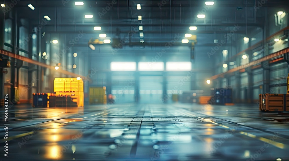 Warehouse wallpaper featuring empty crates loading bays and a soft ...