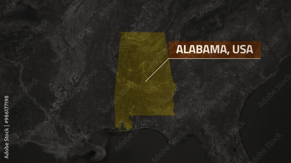 Map of Alabama, USA - Map Animation - Alabama GIS from World Map - Vox ...