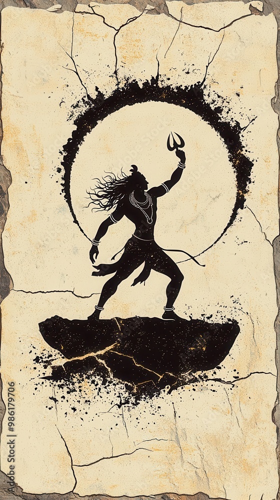 Shiva performing the Ananda Tandava, the dance of blissful destruction ...