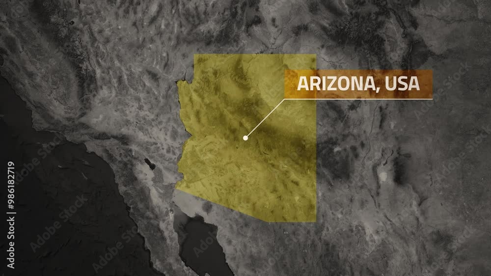 Map of Arizona, USA - Map Animation - Arizona GIS from World Map - Vox ...