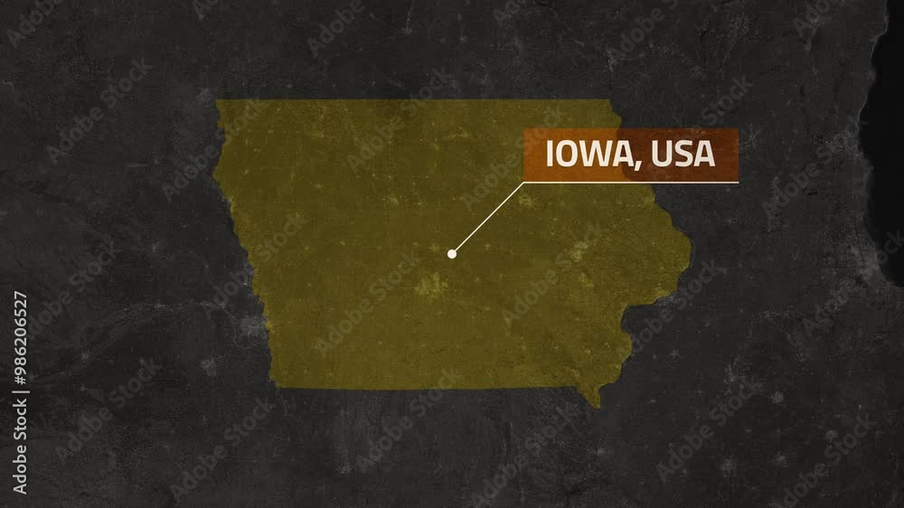 Map of Iowa, USA - Map Animation - Iowa GIS from World Map - Vox Map ...