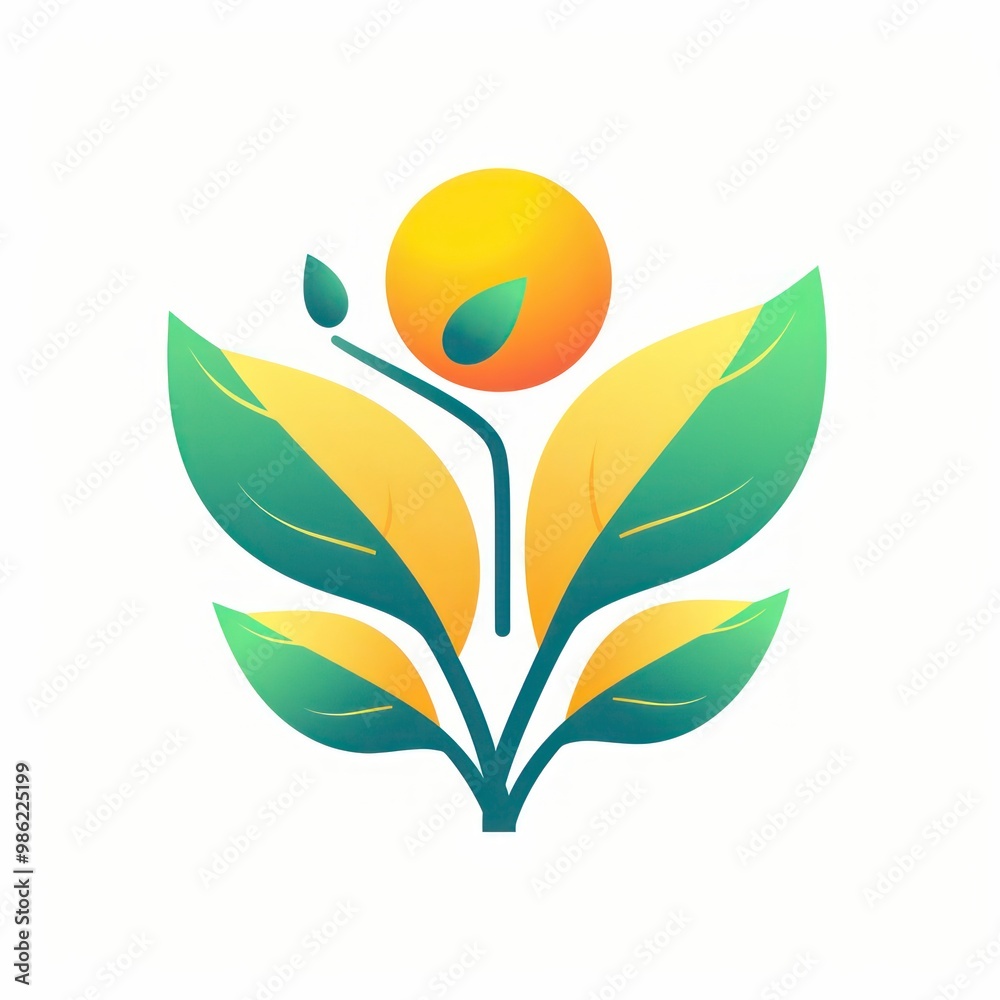 logo combines natural elements with a clean design, using green hues to ...