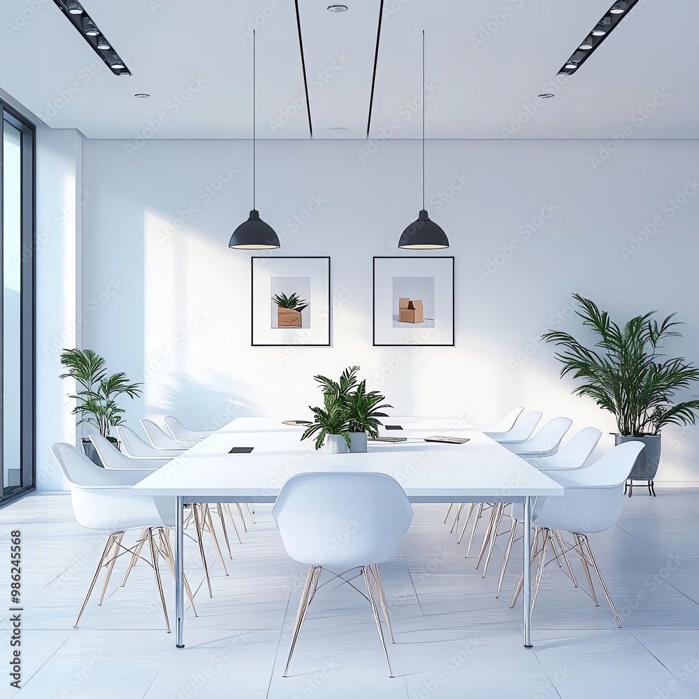 Create a modern workspace by designing an inviting conference room with ...