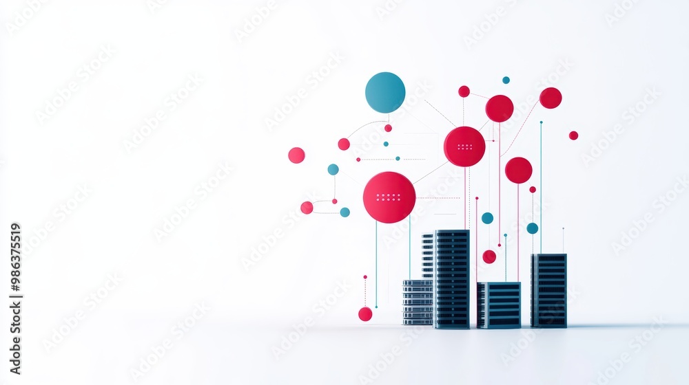 A visually engaging network diagram representing a complex data center ...