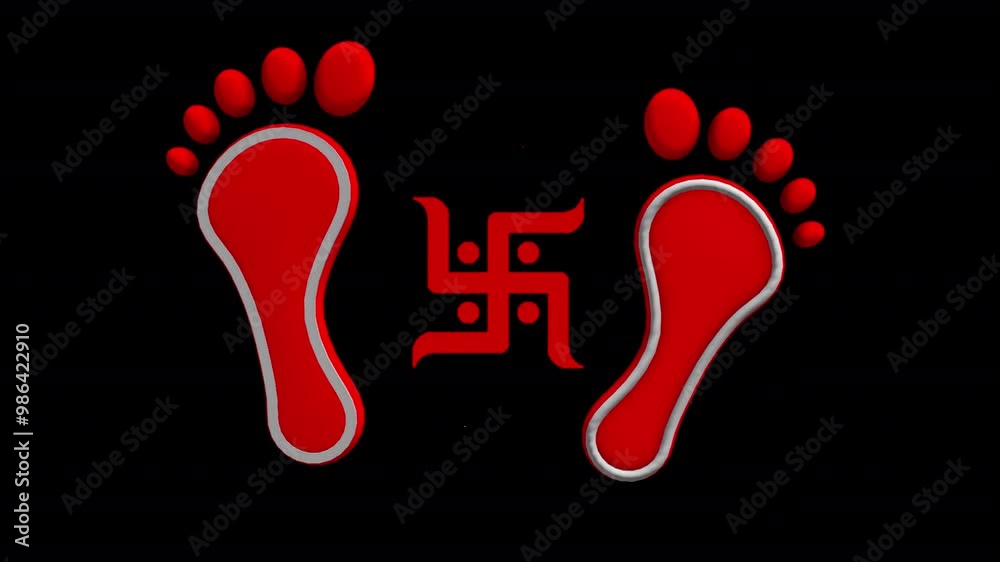 The Laxmi Footprint Icon is a beautifully crafted 5-second animation ...