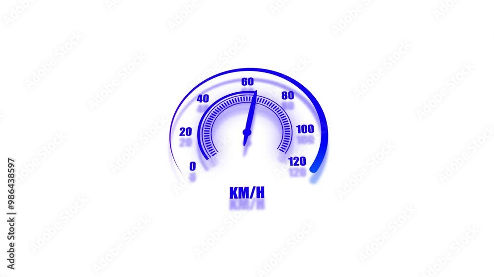 Speed meter or indicator conceptual animation. Indicator of speed meter ...