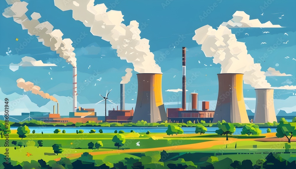 Visual representation of decarbonization highlighting CO2 emission ...