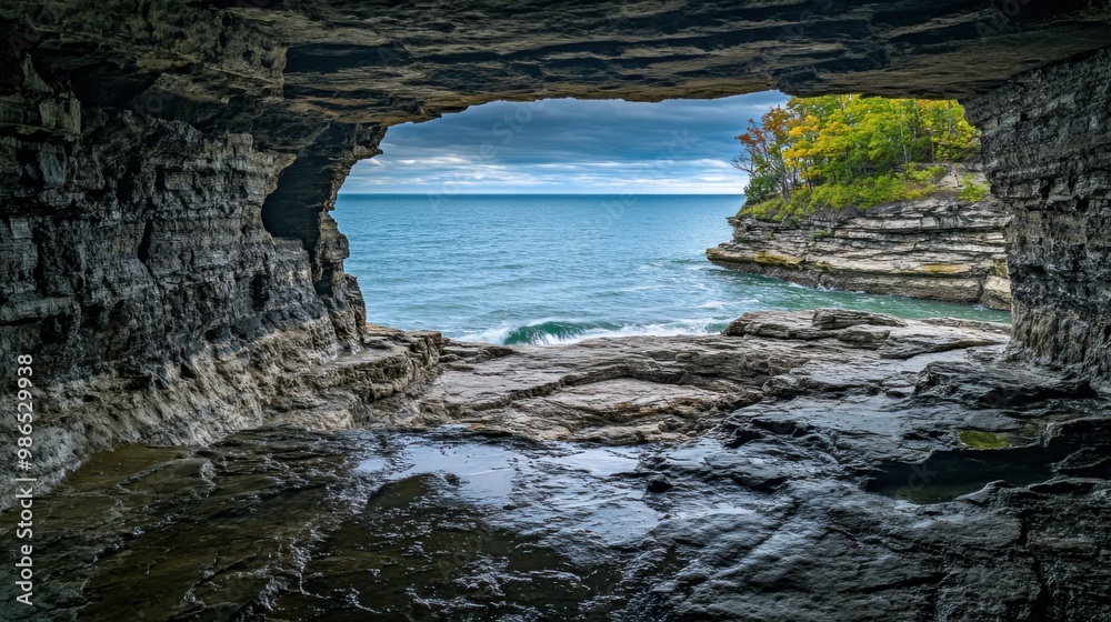 Cave Point County Park captured with Nikon D850, showcasing natural ...