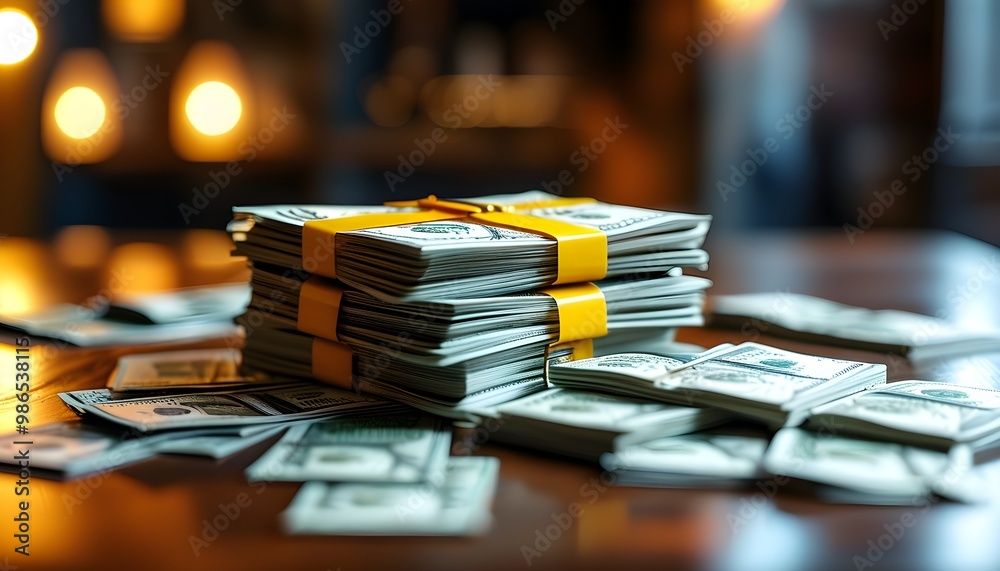 Visual representation of financial burdens with a towering stack of ...