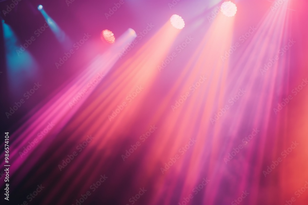 Dynamic stage lighting in vibrant hues illuminating an entertainment ...