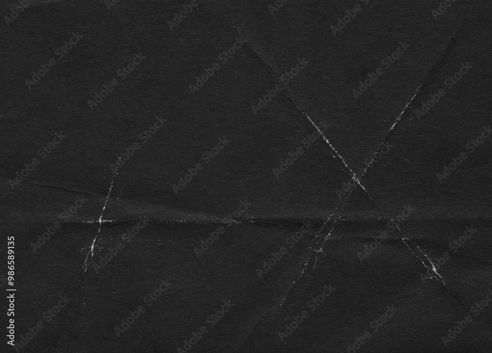 Folded paper black grunge texture with worn, rubbed and torn effect ...