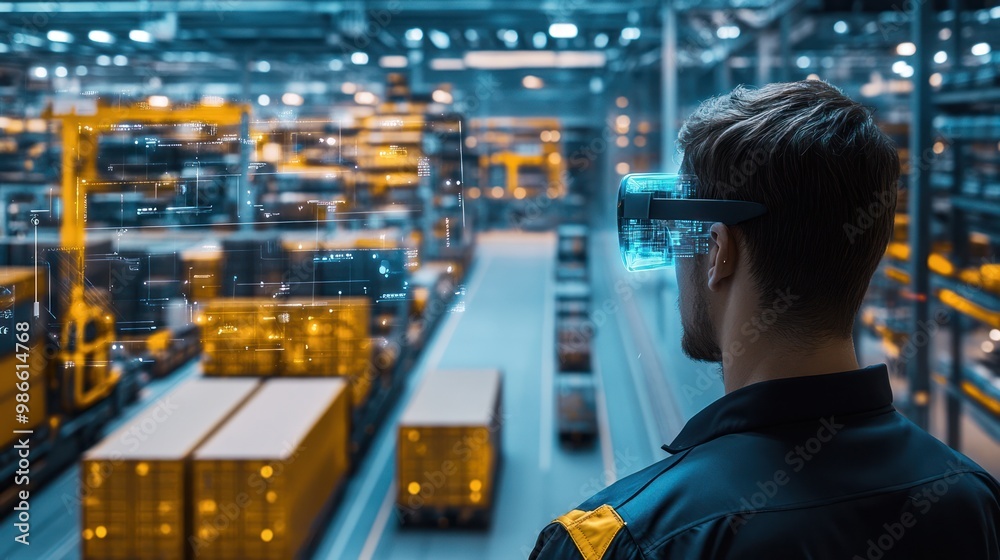 Advanced logistics center where digital freight forwarders use ...