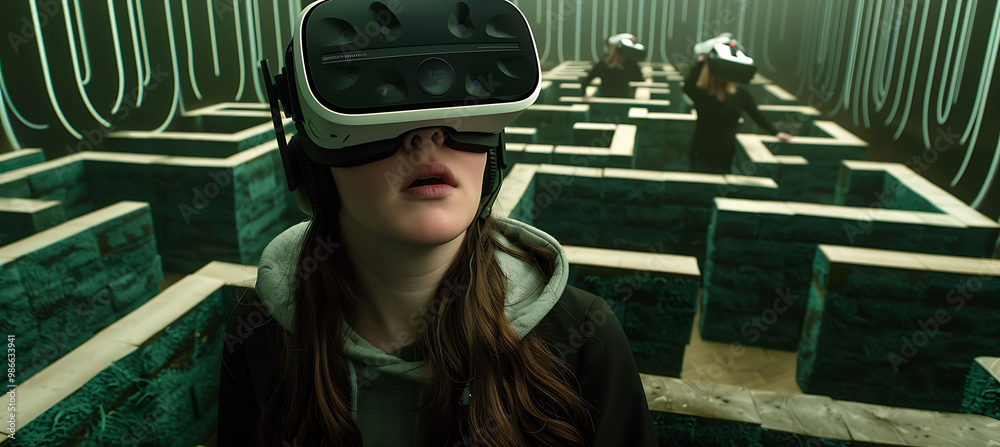 Ar art exhibit where visitors walk through invisible maze only visible ...