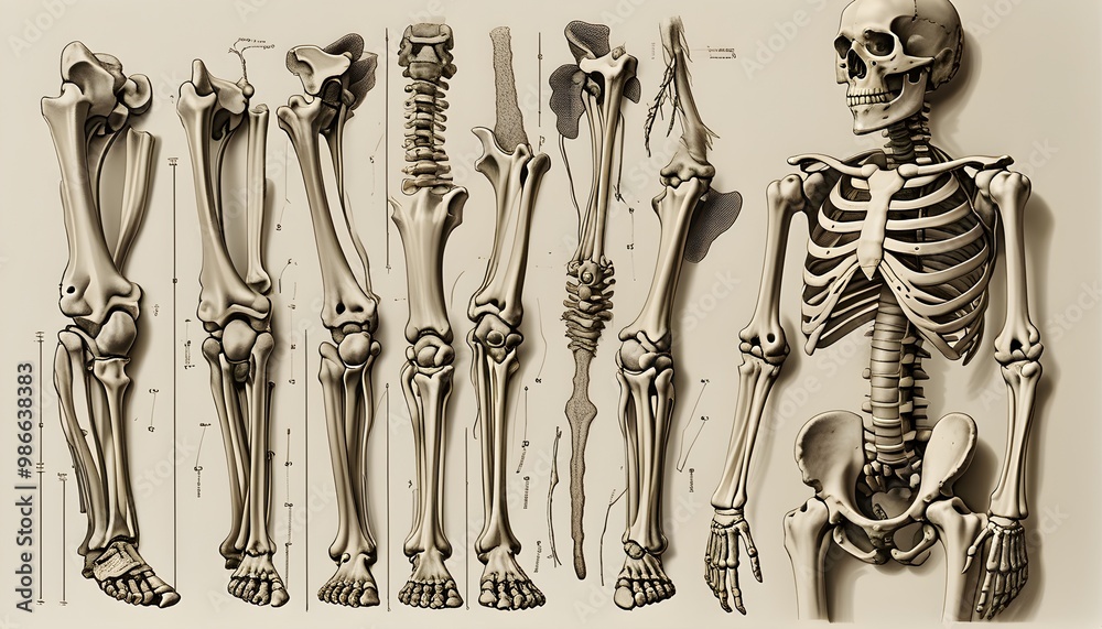 Comprehensive Knee Joint Anatomy Illustration Featuring Bones ...