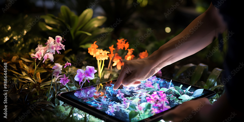 Augmented reality experience where visitors walk through park and see ...