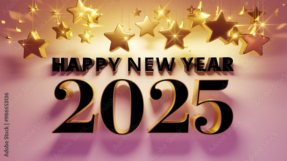 3d New year background, Happy new Year 2025, Banner template for 2025 ...