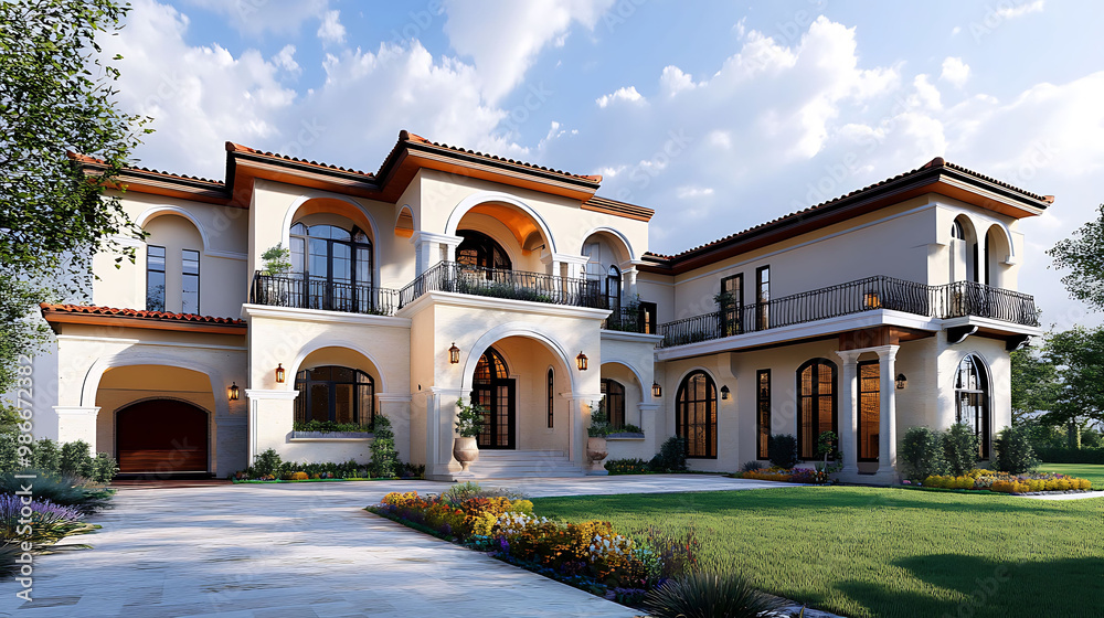 Venetian house exterior design picturesque front elevation elegant ...