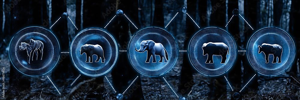 Ai wildlife conservation visualized in an infographic illustrating how ...