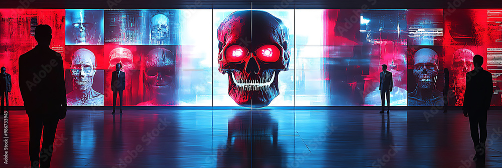 Aipowered malware detection cybersecurity depicted in a poster where ...