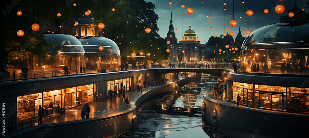 Collage depicting Ai-powered infrastructure design urban planning where ...