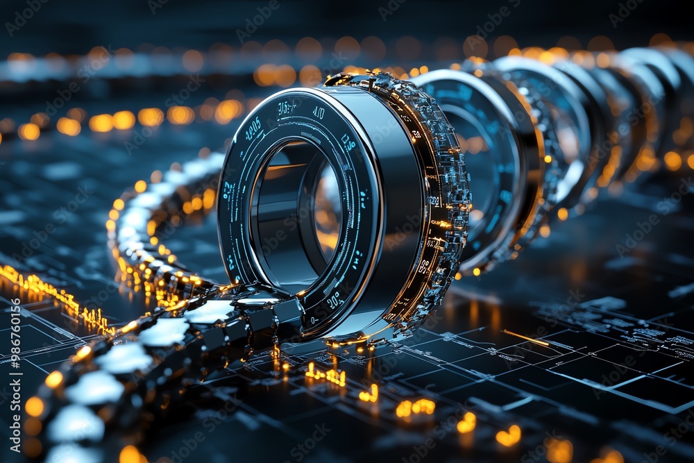 Bond maturity visualized in an abstract design showing the progression ...
