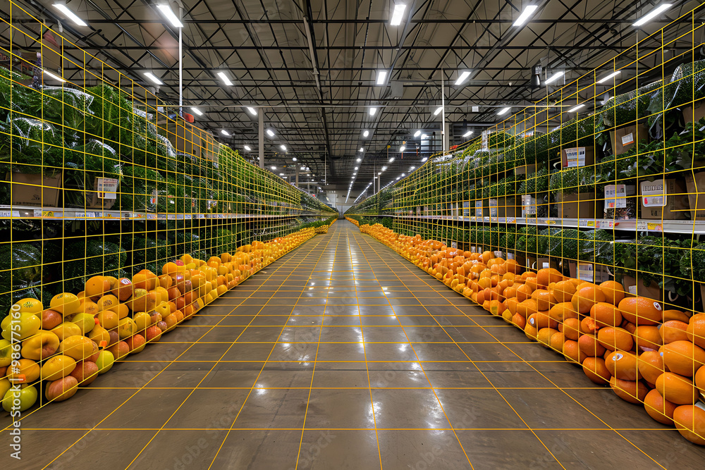 Intelligent inventory management food powered by AI visualized in an ...