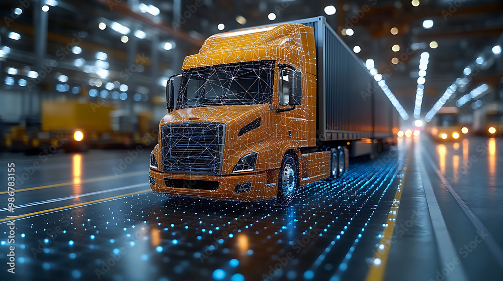 Montage showcasing smart port management AI in shipping and freight ...