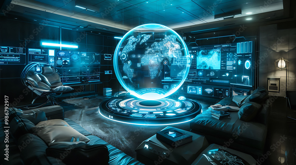 Poster visualizing future of Ai-powered home automation in home ...