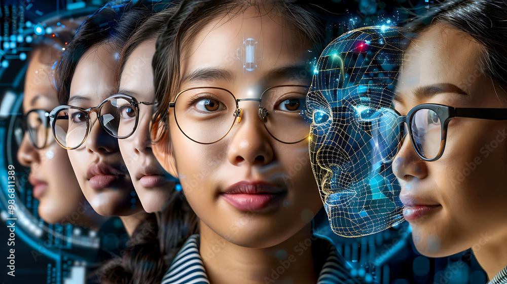 Smart call center solutions AI depicted in a collage where artificial ...