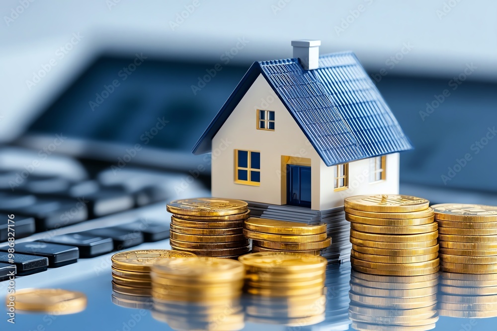 Long-term financial assets and book value, visualized with clean icons ...