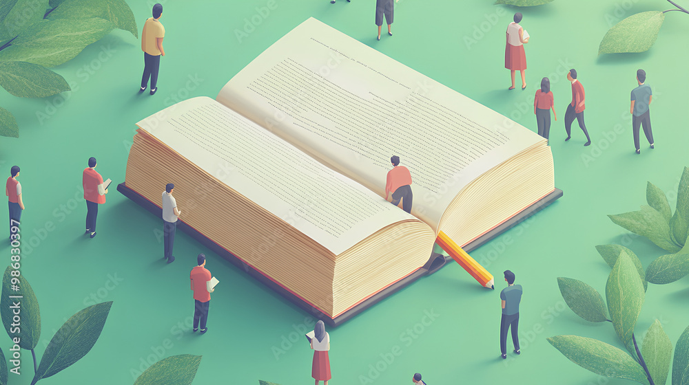 This image illustrates people engaging in learning activities using a ...