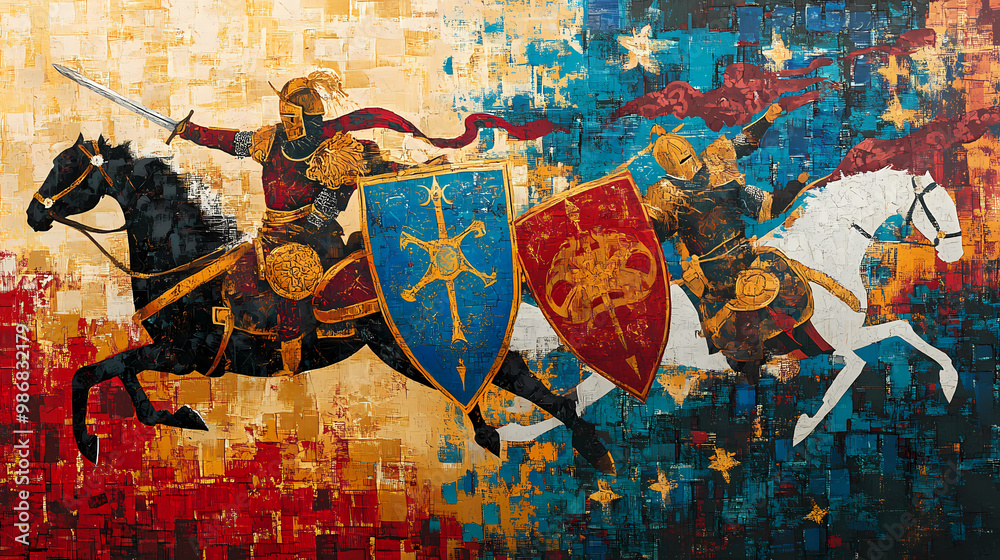 Christian knights and spiritual warfare, embodying faith as a shield ...