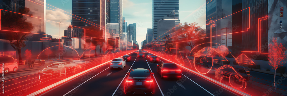 Urban mobility solutions AI in urban planning depicted in a collage ... Urban mobility solutions AI in urban planning depicted in a collage ...