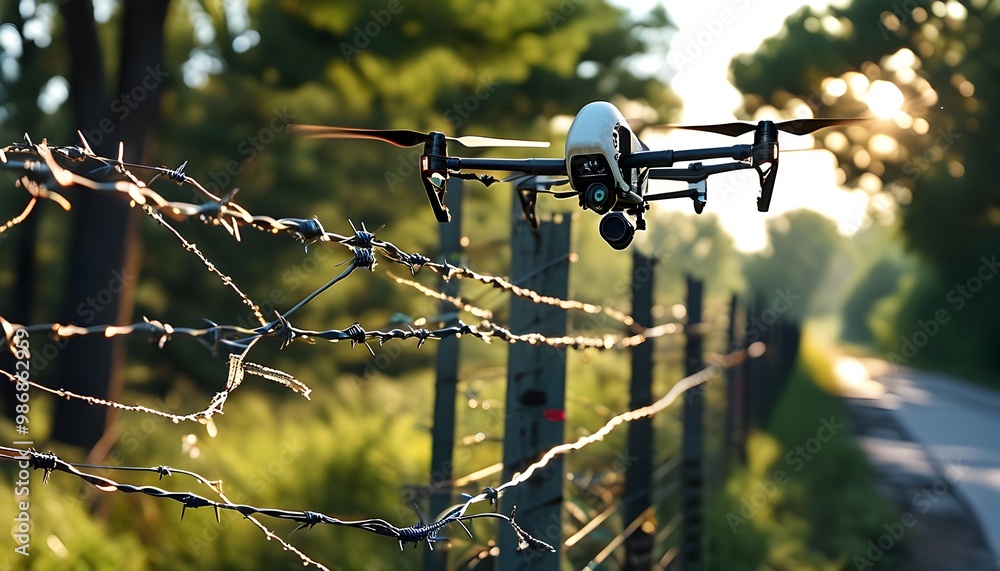 Drones Enhancing Security by Monitoring Barbed Wire Fences at State ...