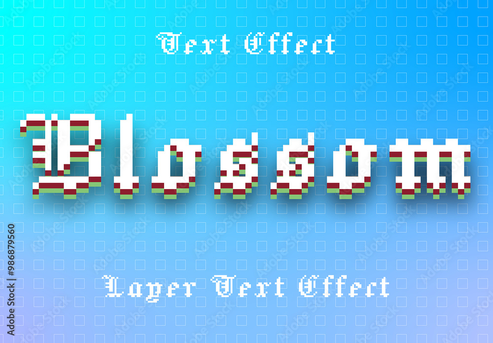 Blossom Text Effect Layout Stock Template | Adobe Stock