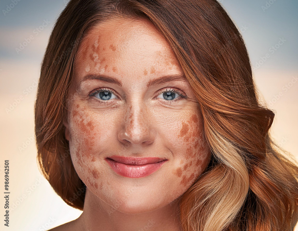 Woman Suffering From Sun Damage Actinic Keratosis Stock Photo | Adobe Stock