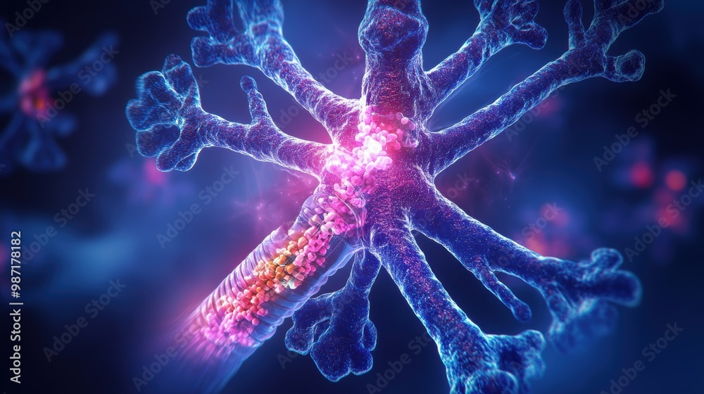 inflamed and obstructed bronchial tubes during a severe asthma attack ...