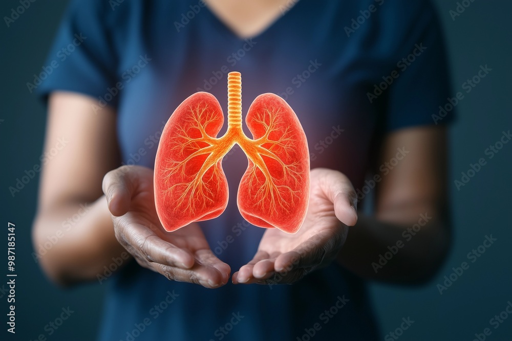 Person Cradling Realistic Lung Model to Represent the Importance of ...