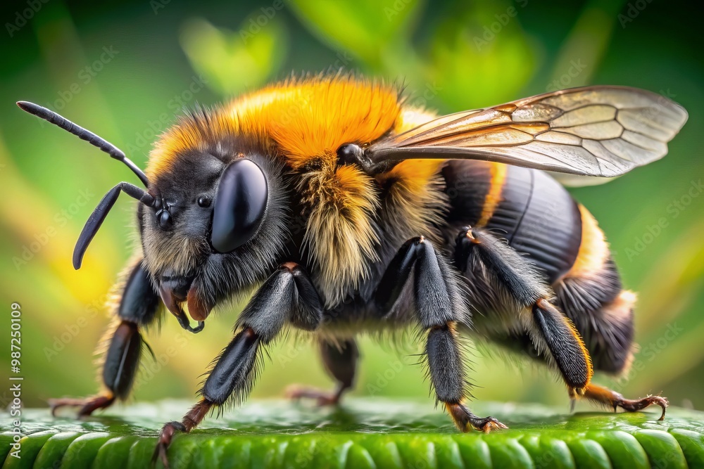This colossal insect boasts an impressive physique, its sleek and ...