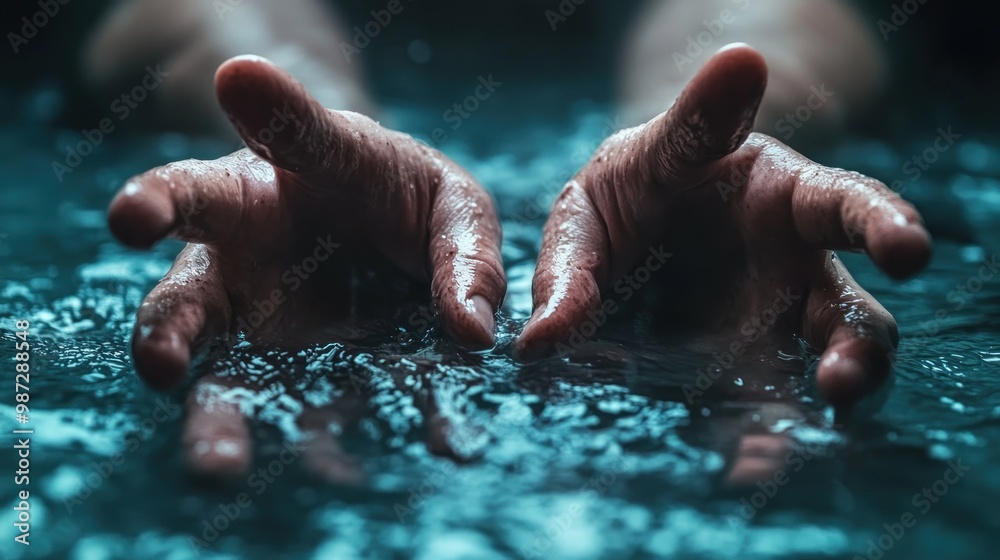 Eerie Hands Emerging From the Water, Reaching Out From the Shadows ...