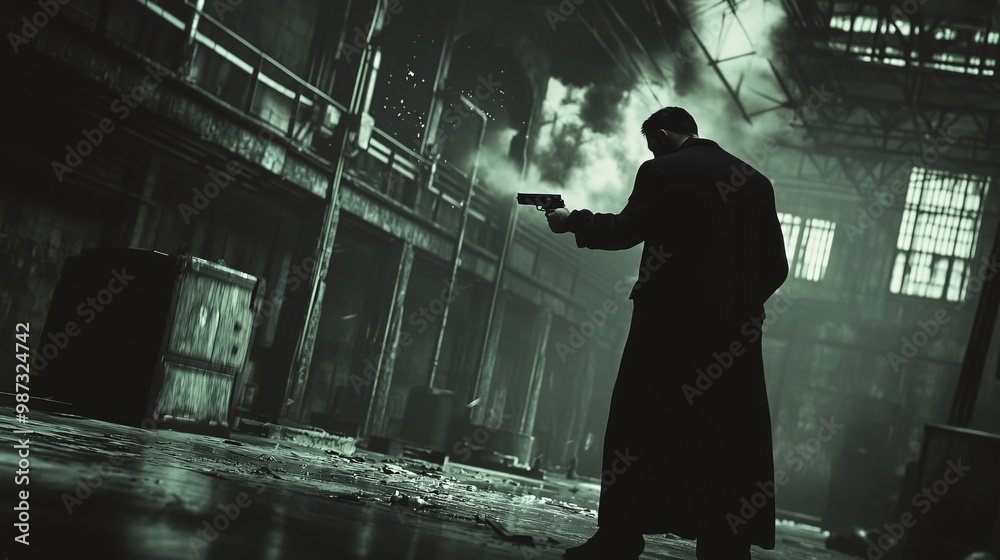 A mafia enforcer delivering a harsh lesson to a traitor in a deserted ...