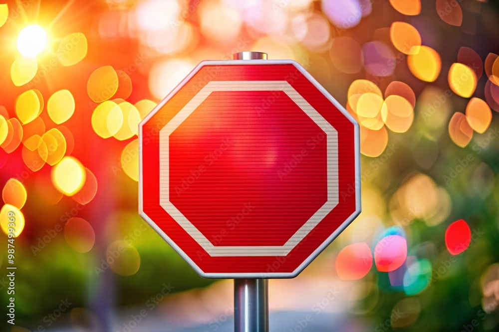 Bright Red Stop Sign Clip Art Illustration for Traffic Safety and Road ...
