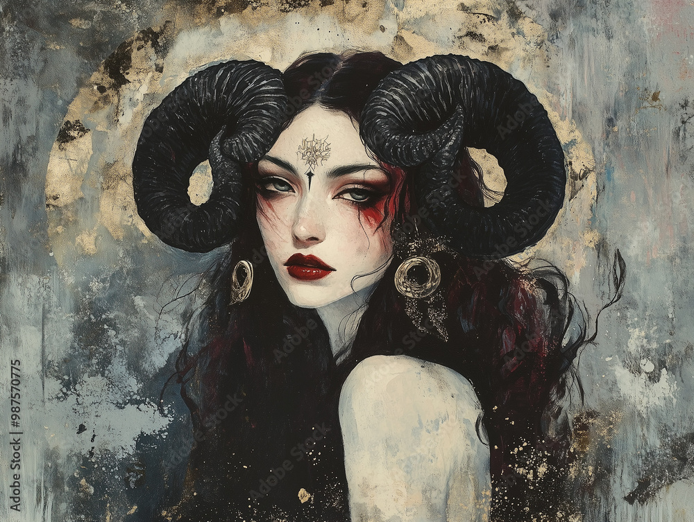 portrait of Hecate occult goddess spiritual witchcraft grim dark ...