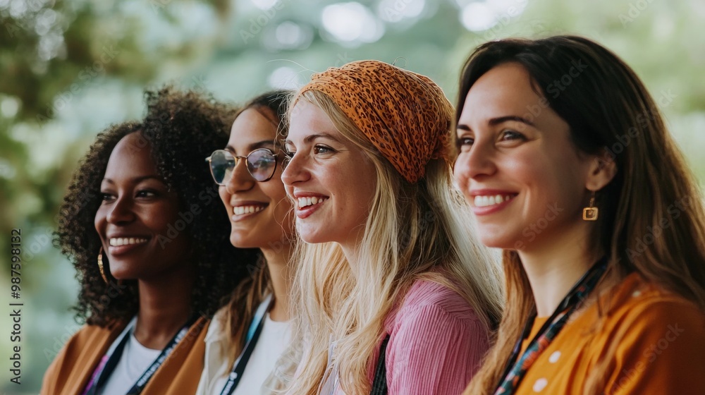 Diverse women of different ages and ethnicities at a leadership ...