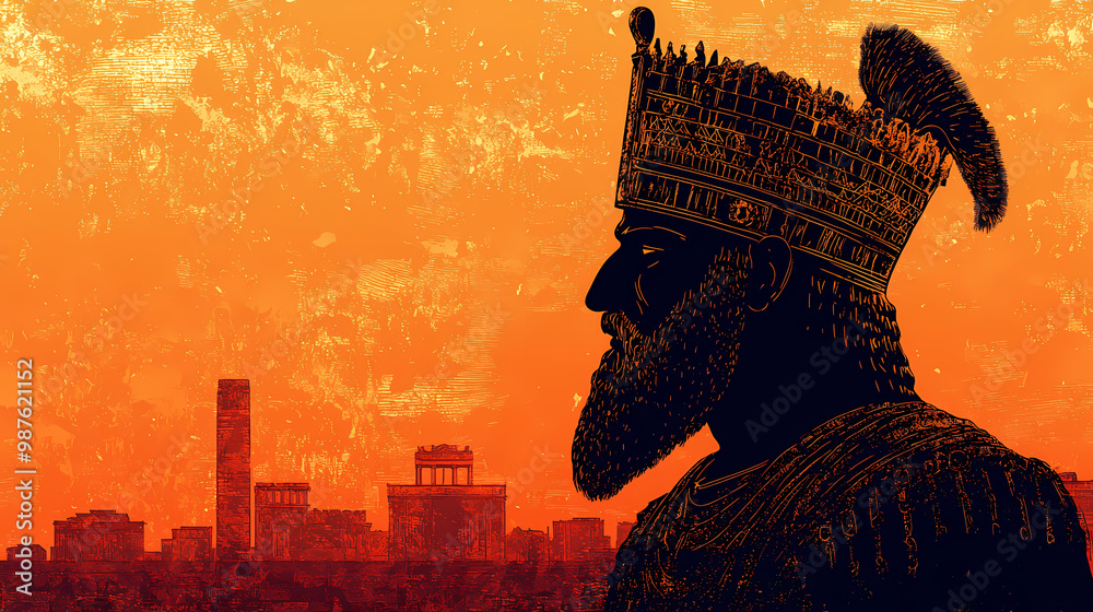 Nebuchadnezzar silhouette the king of the babylonian empire bible ...