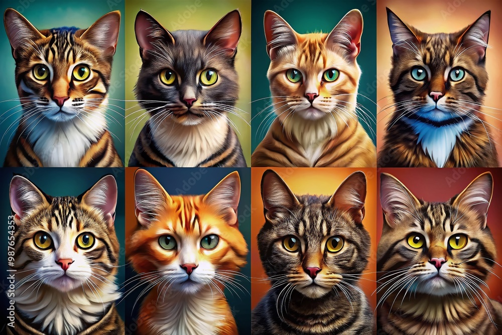 Diverse Cat Breeds Showcase: Stunning Portraits of Feline Companions ...