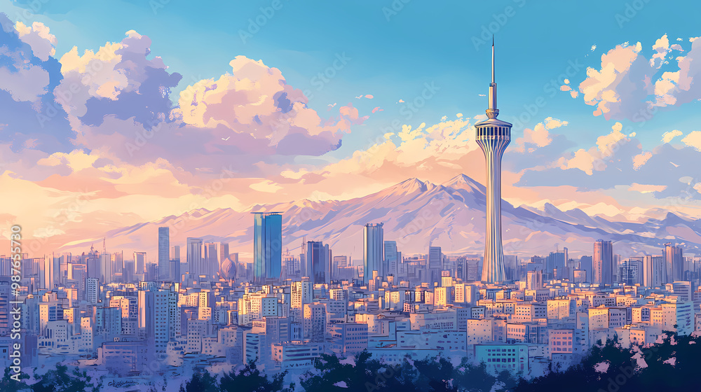 Tehran, iran, august tehran, iran, view of the azad tower formerly ...