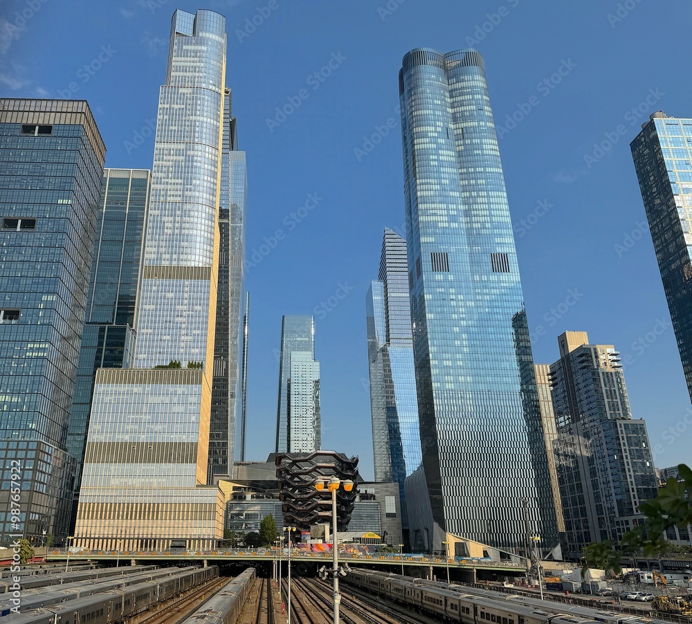 Hudson Yards mixed-use building complex form West side rail yard ...