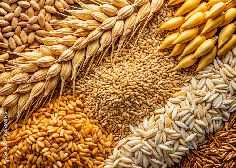 High-Quality Clip Art of Oats, Oat Grains, and Oatmeal for Creative and ...