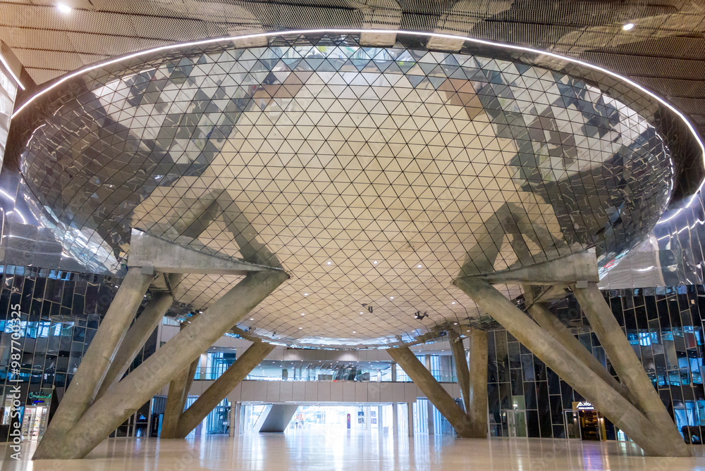 Moscow, Russia - August 29, 2024: A futuristic interior view of the ...